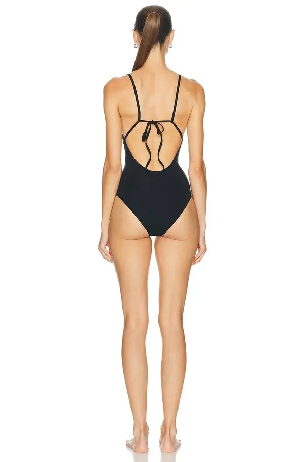 TOTEME Scoop Neck One Piece Swimsuit - Black