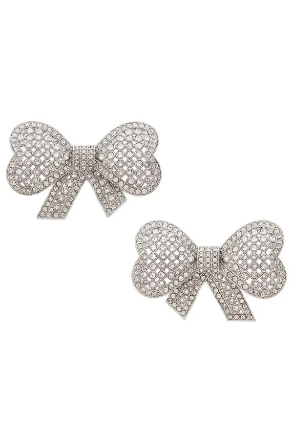 Valentino Garavani Trop Chou Crystal Earrings - Palladium & Crystal