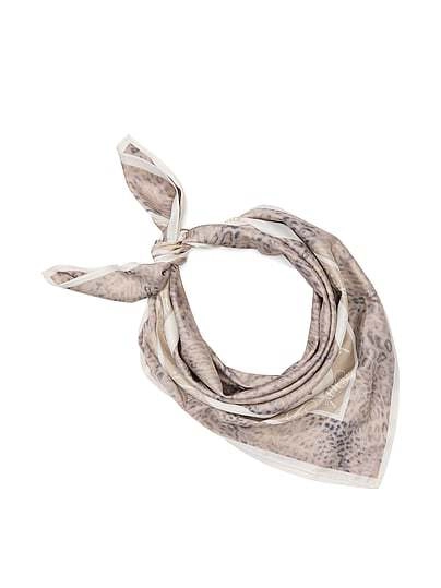 Pink Satin Bandana Scarf - Print