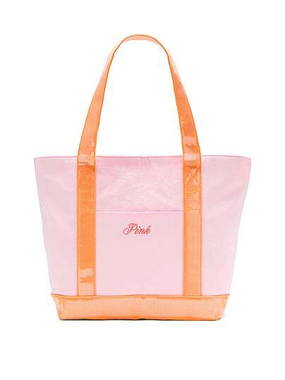 Pink Sequin Canvas Tote Bag - Pink