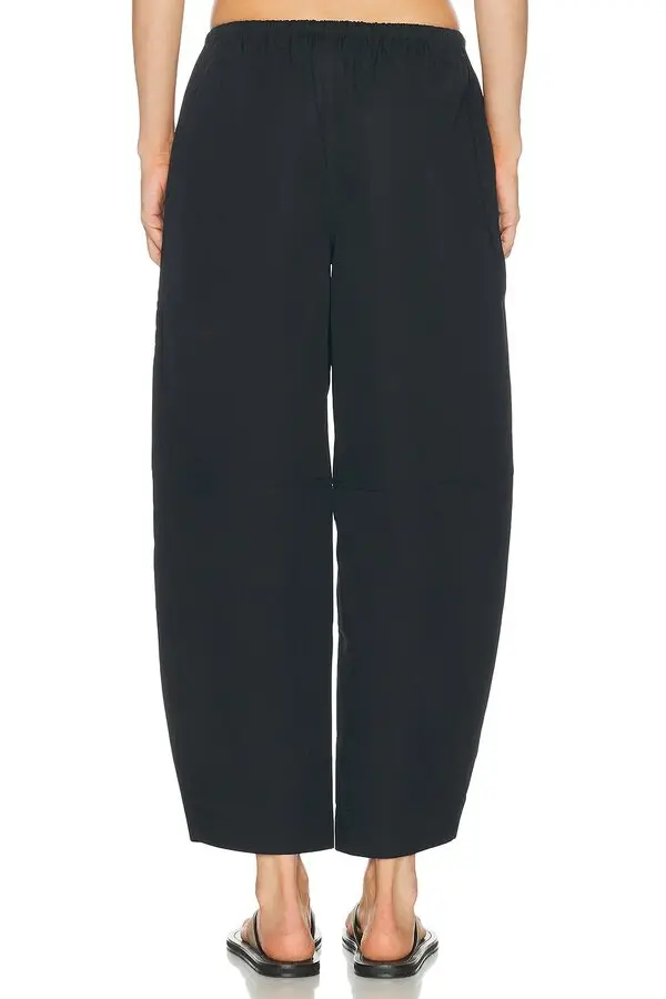 EAVES Lana Cropped Barrel Leg Pant - Black