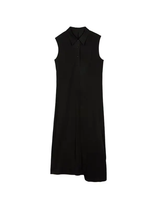 LESS Gathered Sleeve Dress - Black