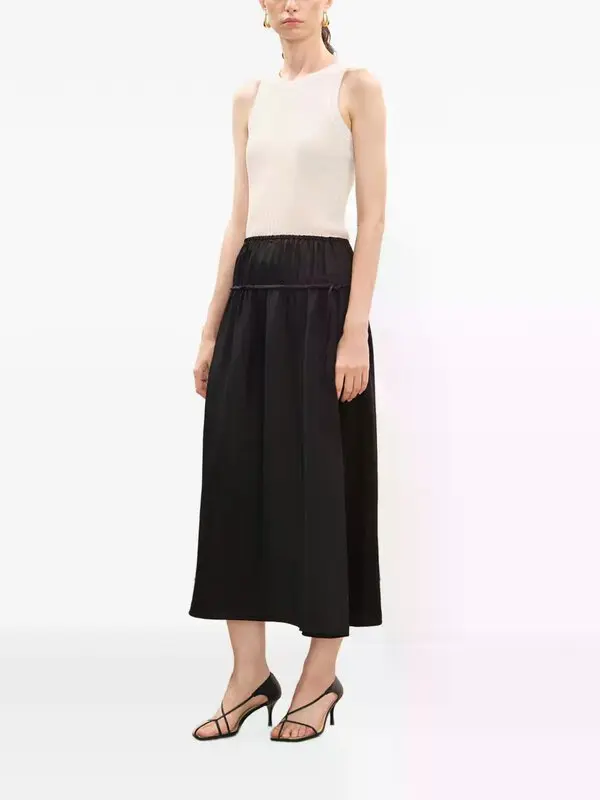 LESS Side-tie Gathered Skirt