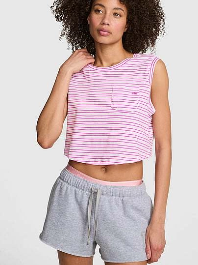 Pink Light As Air Jersey Tank Top - Print