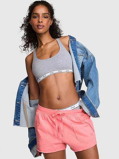 Pink Lightweight Lounge A-line Shorts - Pink