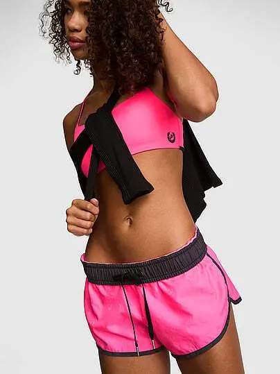 Pink Tech Woven Run Shorts - Pink