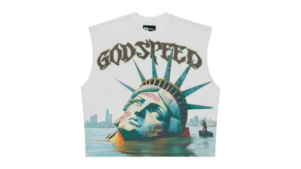 GODSPEED Sunken Liberty Sleeveless T-shirt - White