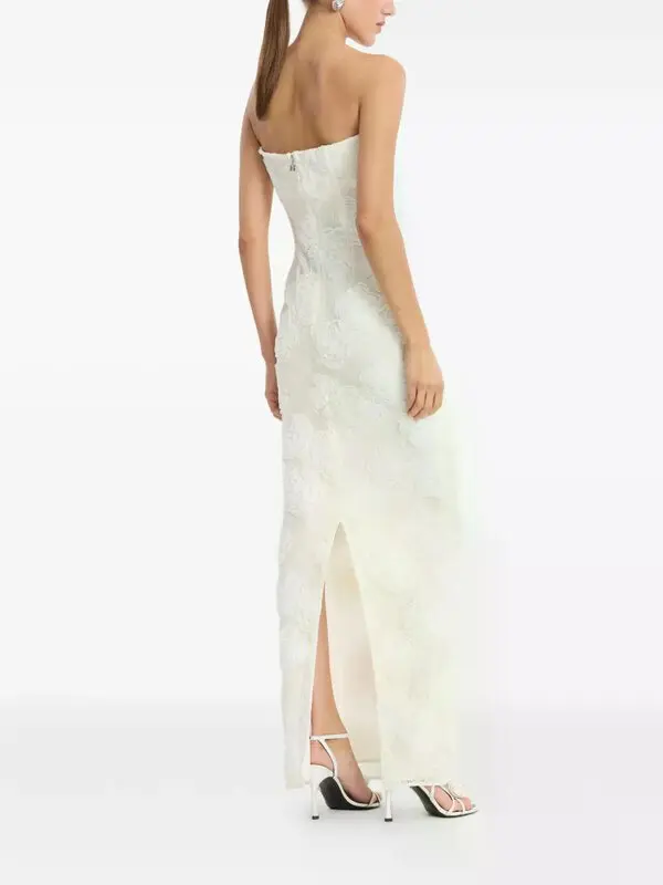 ROTATE BY BIRGER CHRISTENSEN Floral Mesh Tube Dress