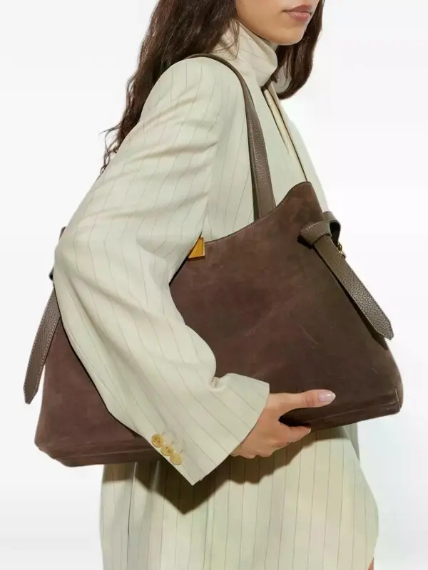 Yuzefi Gyoza Suede Tote Bag - Brown