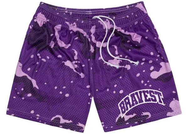 BRAVEST STUDIOS Camo Shorts - Purple