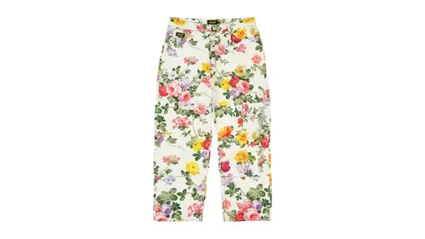 PALACE Baggy Panel Jeans With Floral Print - Flowers