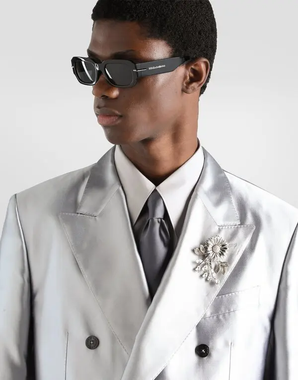 Dolce & Gabbana Sicilia Light Double-breasted Silk Shantung Jacket