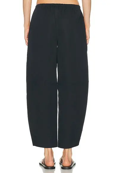 EAVES Lana Cropped Barrel Leg Pant - Black