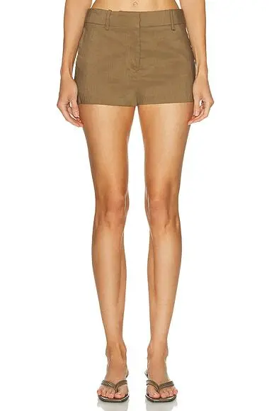 EAVES Ilya Tailored Micro Short - Capers