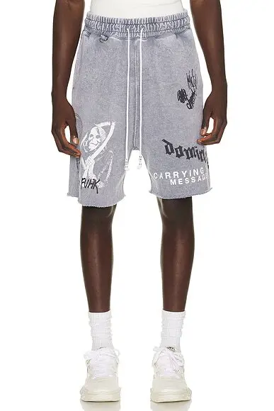 PALY HOLLYWOOD Carry The Message" Graphic Sweat Shorts