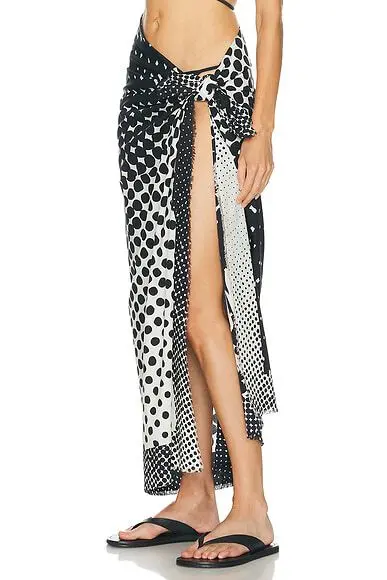 Christopher John Rogers Haltone Wiggle Dot Pareo Sarong