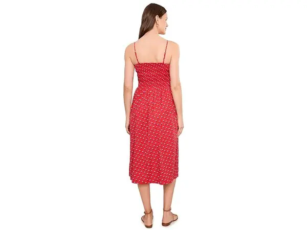 Madewell Peony Printed Midi Dress