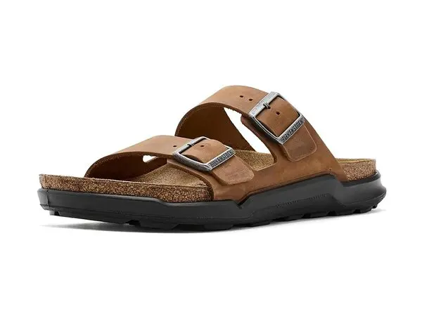 BIRKENSTOCK Arizona Rugged Leather Sandals - Tan