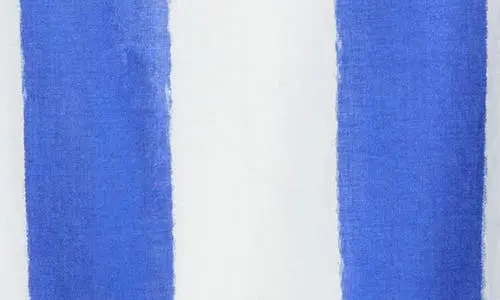SUGARLIPS Striped Cotton Split Neck Shift Minidress