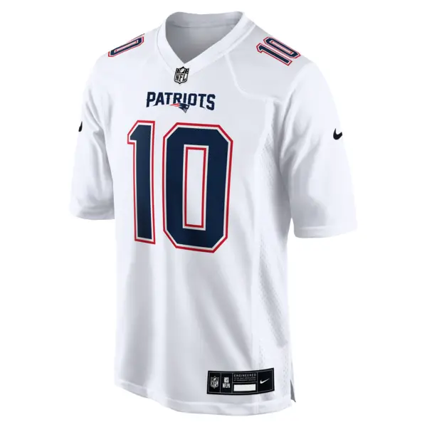 Nike Drake Maye New England Patriots Nfl Game Jersey - White