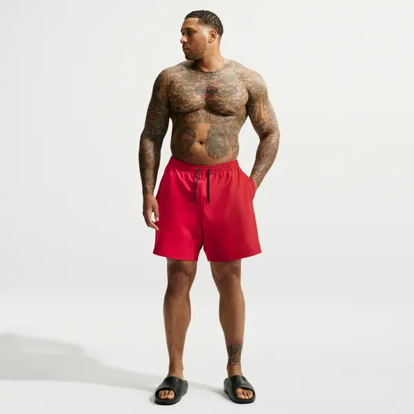 Nike Swim Contend Essential 7" Brief-lined Volley Short - Red