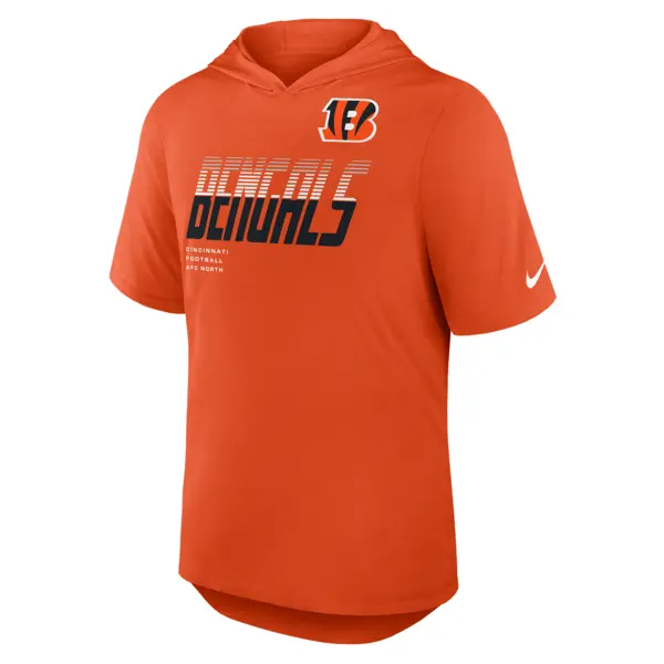 Nike Cincinnati Bengals Dri-fit Nfl Hooded T-shirt - Orange