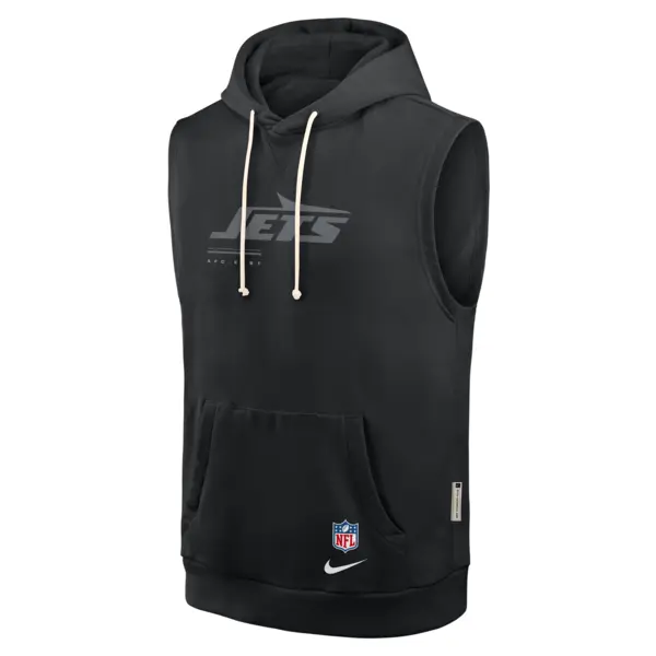 Nike New York Jets Sleeveless Pullover Hoodie - Black