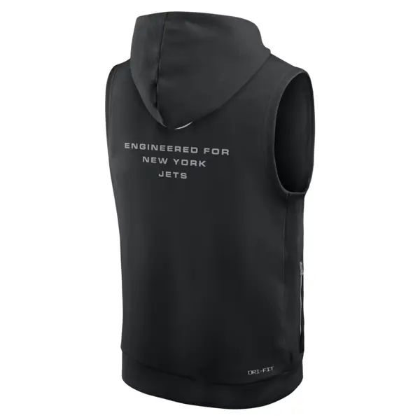 Nike New York Jets Sleeveless Pullover Hoodie - Black