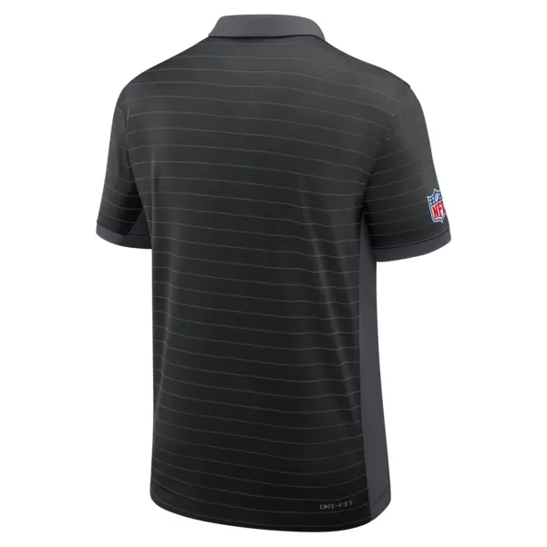 Nike New Orleans Saints Sideline Victory Stripe Dri-fit Nfl Polo - Black