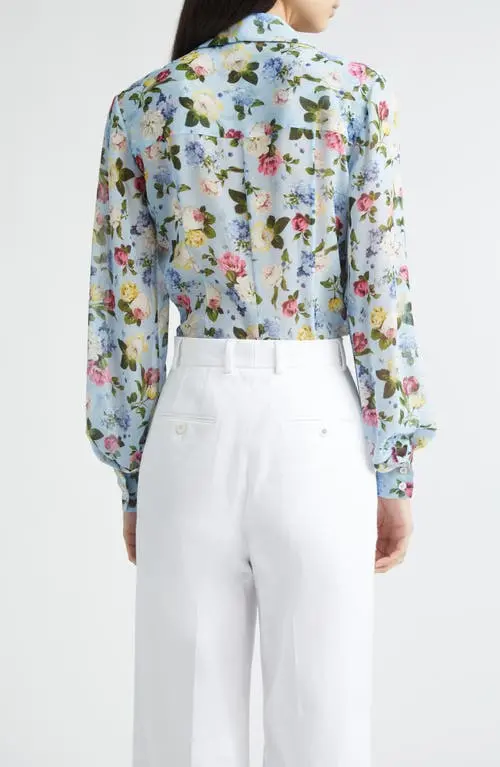 Carolina Herrera Isabella Floral Silk Crepe Button-up Shirt