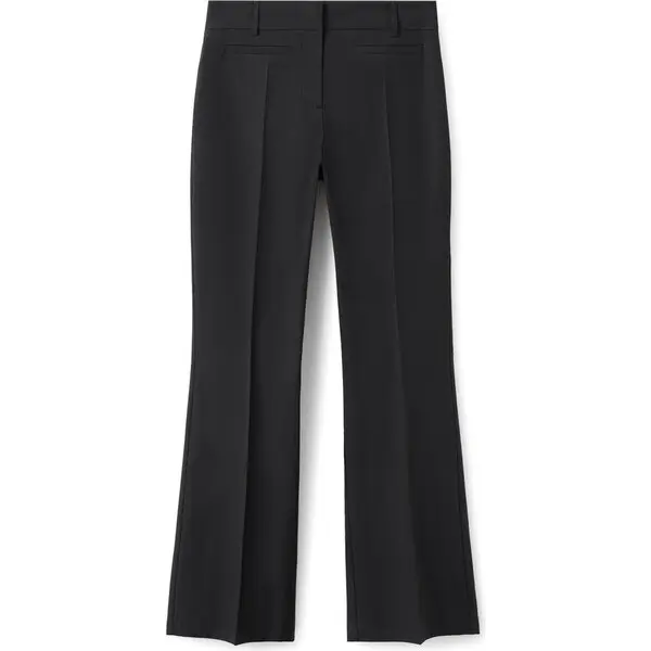 Mango Serin Stretch Cotton Pants - Black