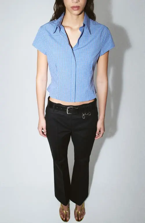 Mango Serin Stretch Cotton Flare Trousers