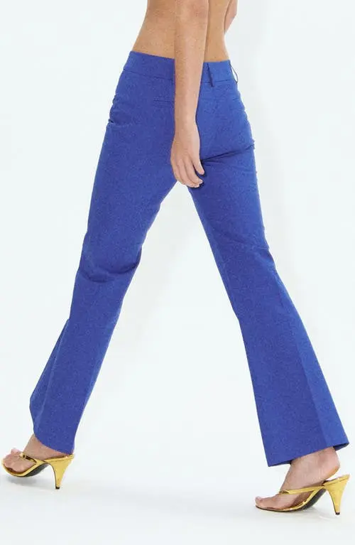 Mango Serin Stretch Cotton Pants - Blue