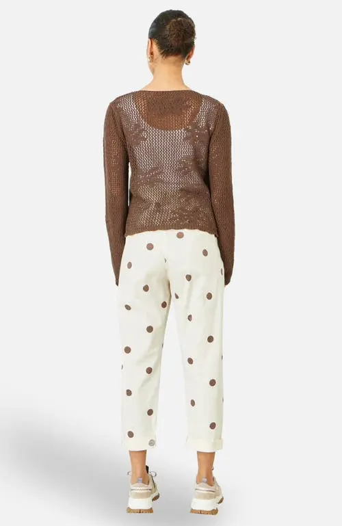 YUMI Spot Print Cotton Canvas Chinos