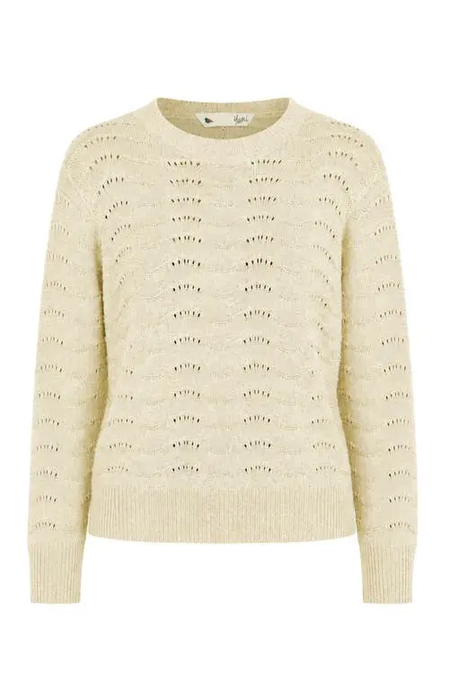 YUMI Wave Metallic Thread Relaxed Jumper