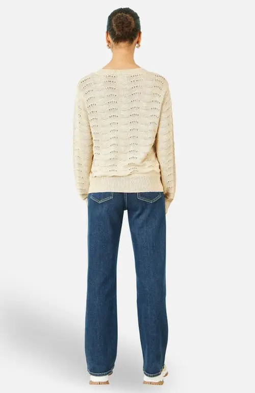 YUMI Wave Metallic Thread Relaxed Jumper