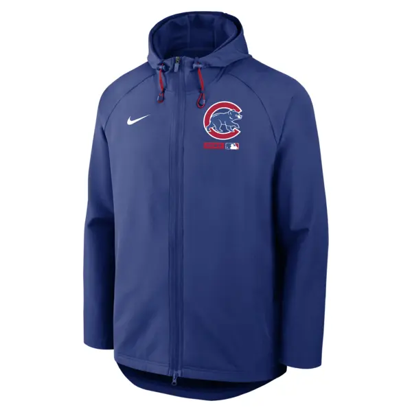 Nike Chicago Cubs Authentic Collection Therma-fit Mlb Full-zip Hooded Jacket