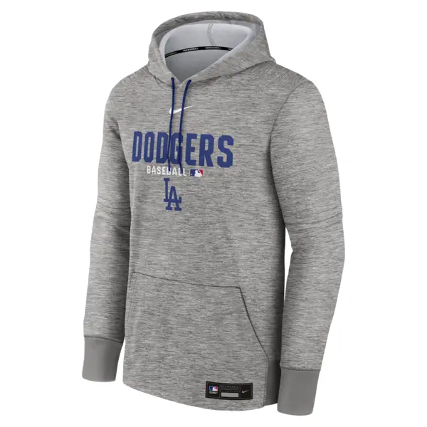 Nike Los Angeles Dodgers Authentic Collection Pullover Hoodie - Grey