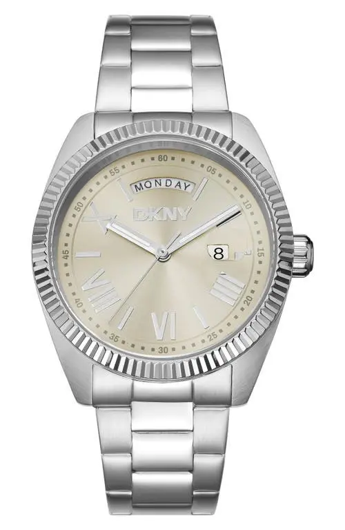 Dkny Day Date Bracelet Watch - Gray