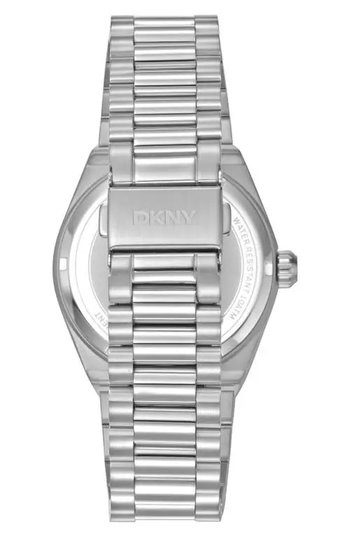 Dkny Two-tone Stainless Steel Bracelet Watch With Date Window - Light Blue
