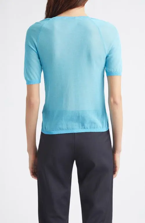 Paloma Wool Patinela Sheer Organic Cotton Blend Cardigan - Blue