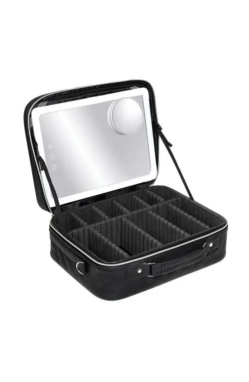 ILIOS LIGHTING Slim Lightweight Rechargeable Travel Makeup Mirror Kit - Black