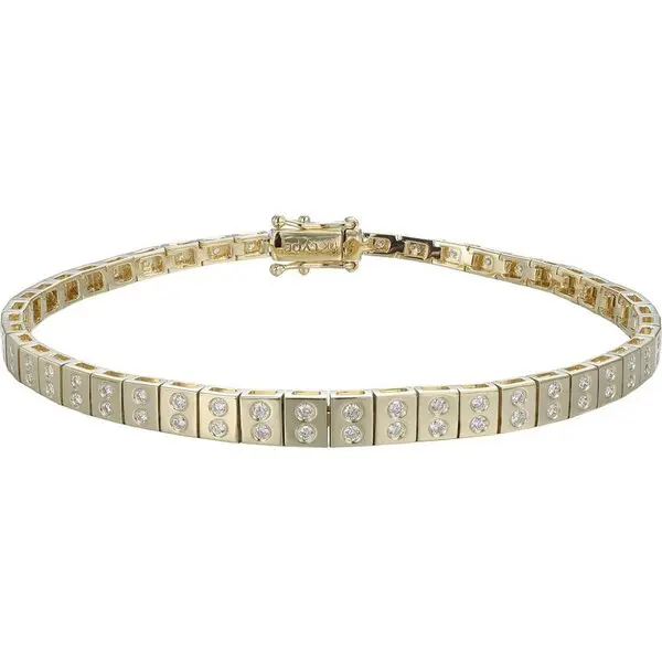 TYPE JEWELRY Leggo Id Mini Diamond Tennis Bracelet - Gold