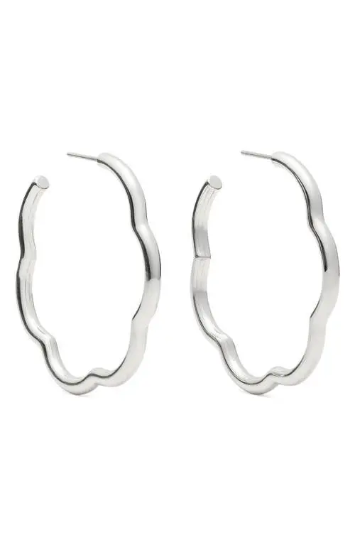 Kate Spade New York Wave Hoop Earrings - Silver