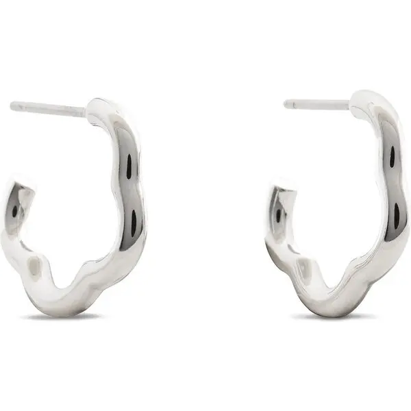 Kate Spade New York Wave Huggie Hoop Earrings - Silver