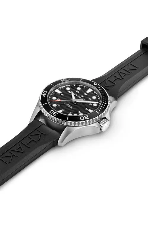Hamilton Khaki Navy Scuba Automatic Rubber Strap Watch
