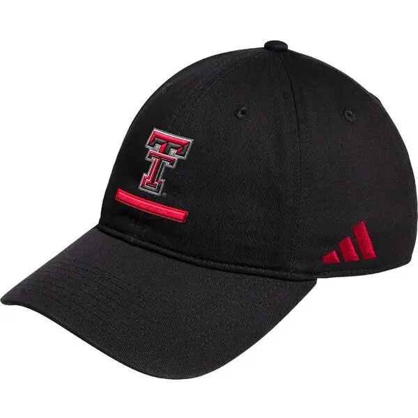Adidas Texas Tech Red Raiders Locker Room Adjustable Slouch Hat By - Black