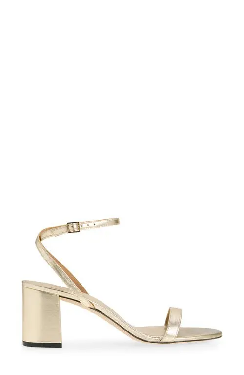 BOSS Cristas Metallic Leather Ankle Strap Sandal