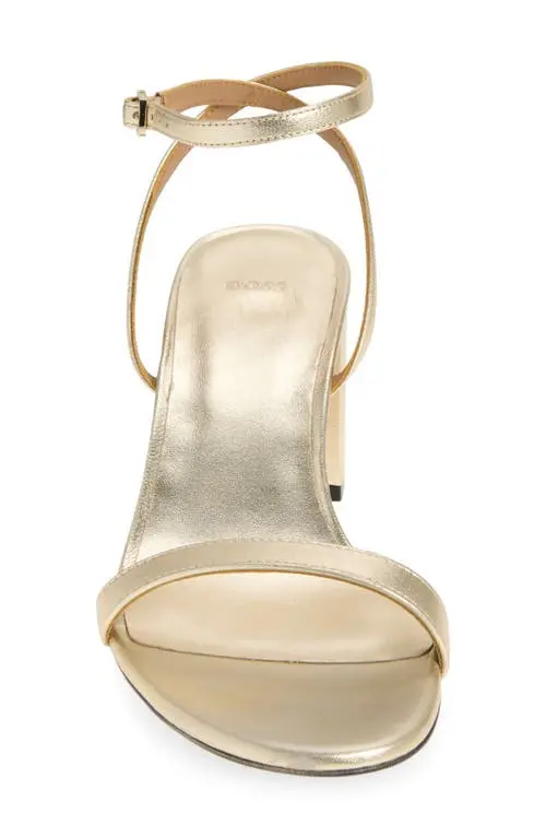 BOSS Cristas Metallic Leather Ankle Strap Sandal