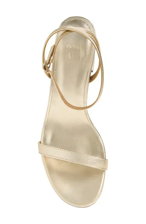BOSS Cristas Metallic Leather Ankle Strap Sandal
